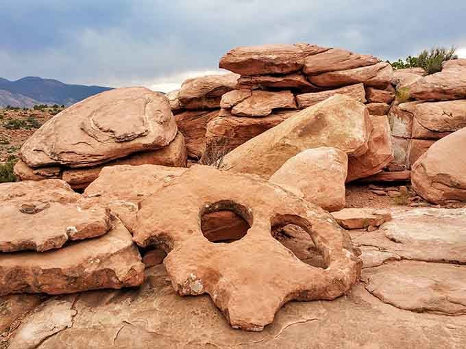 Nature's sculpture garden, where wind and time have carved rocks into shapes that spark the imagination.