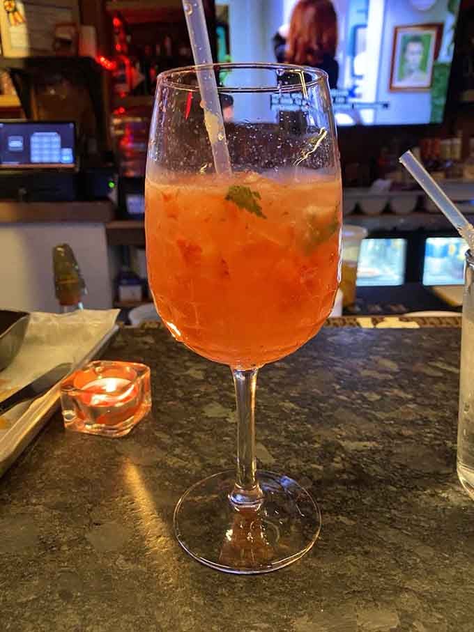 This strawberry mojito brings a refreshing twist to your Eastern European feast, because even traditionalists need something fruity sometimes.