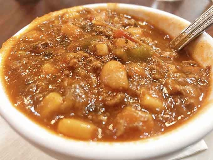 This isn't just chili, it's the kind of hearty, bean-filled comfort that makes Midwestern winters almost worth it.