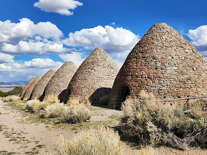 The Ward Charcoal Ovens look like giant stone beehives designed by an architect who was really into geometry. These historic structures somehow make industrial history downright photogenic.