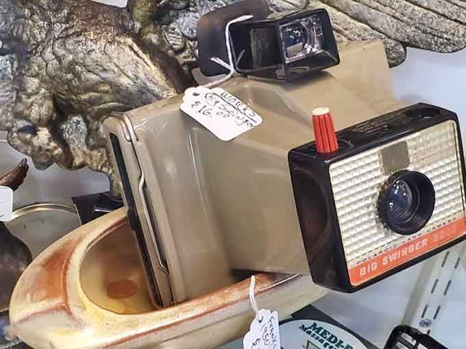 A vintage camera ready to capture memories the old-fashioned way, with actual film and genuine anticipation of results.