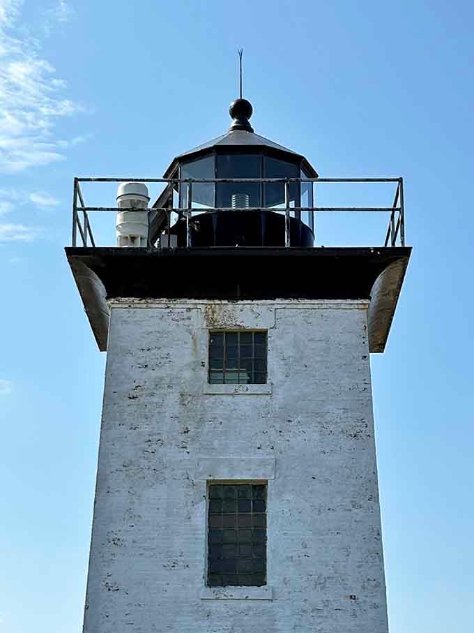 From this angle, you can appreciate the sturdy, no-nonsense architecture that's kept ships safe for generations.