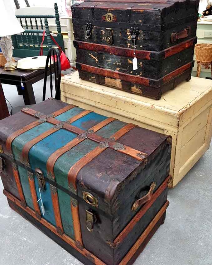 These vintage trunks have seen more of the world than most of us. Now they're ready to store your treasures while doubling as the perfect coffee table.