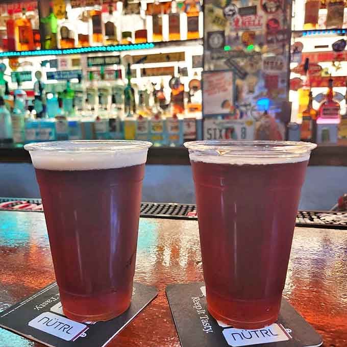 Cold beer in plastic cups&mdash;sometimes paradise doesn't need fancy glassware. Against the backdrop of Skipper's legendary bar, these brews taste like liquid vacation.