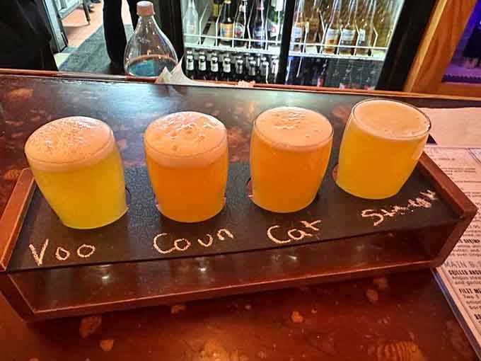 A beer flight that takes your taste buds on a journey without requiring a designated driver yet.