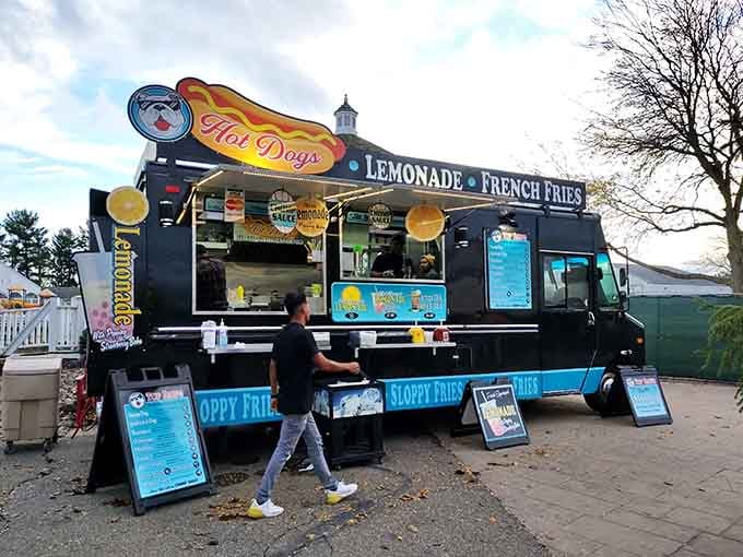 Food trucks bring the sustenance you need to power through another three hours of determined bargain hunting ahead.