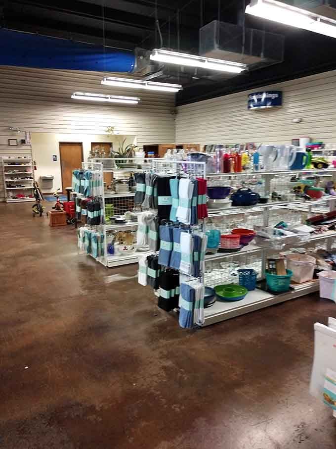 Kitchen essentials galore! From barely-used gadgets to vintage treasures, this aisle transforms cooking novices into equipped home chefs for pocket change.