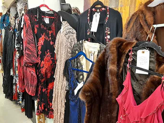 Vintage fashion that spans decades of style. That fur stole has stories it's dying to tell about its glamorous nights out.
