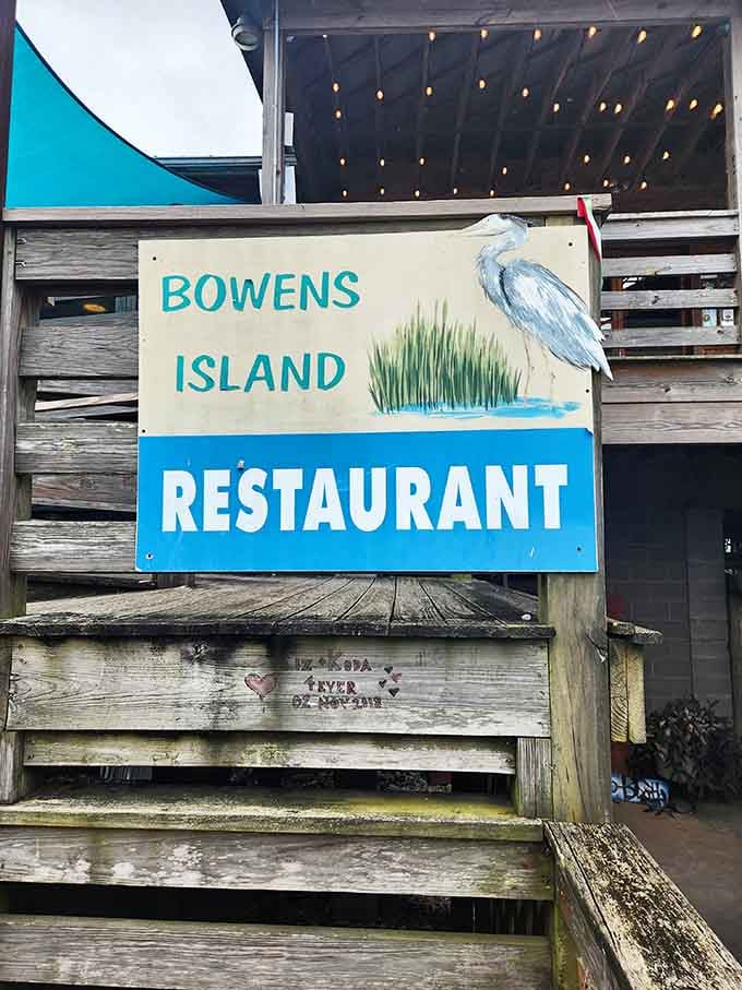 Bowens Island sits right on the water, serving buckets of oysters in the most authentic setting.
