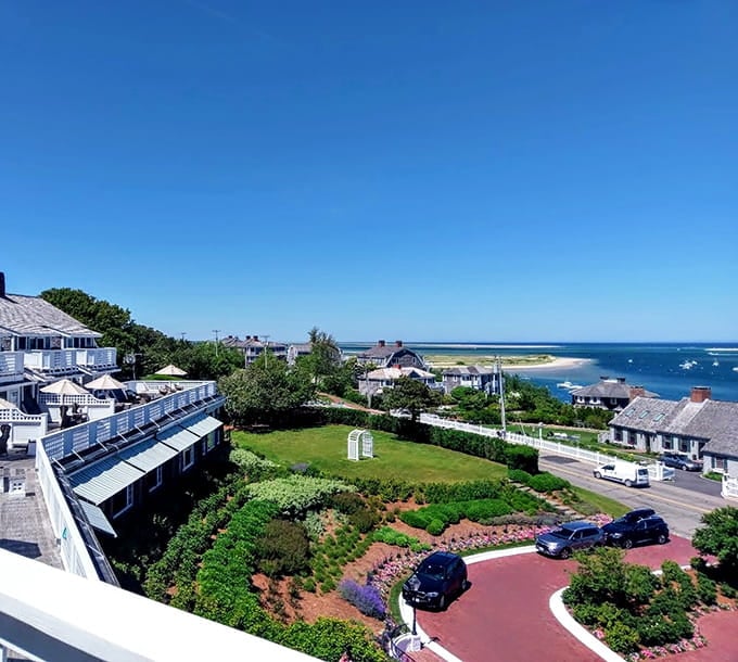 Classic coastal New England elegance: where manicured gardens meet endless ocean views and every angle looks like a postcard.