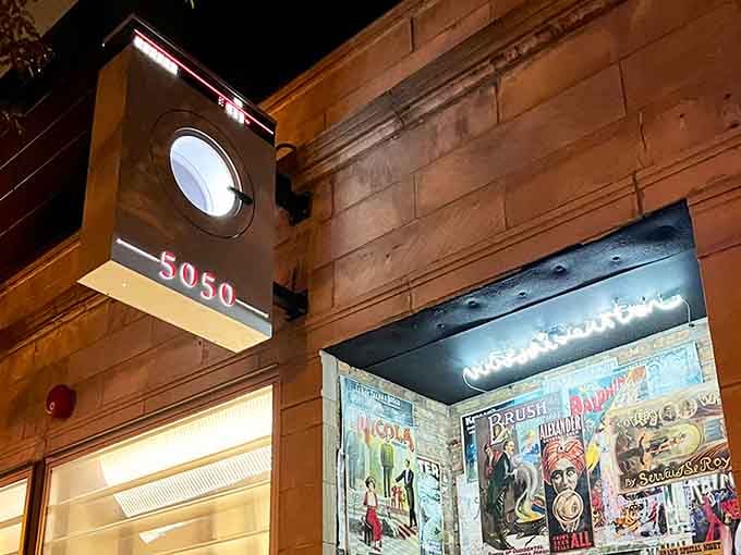 Vintage posters and Art Deco details inside hint at the theatrical magic that's about to unfold before your eyes.