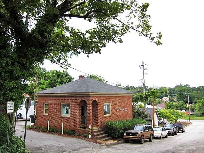 This charming brick building marks the corner of Clarkesville's historic district &ndash; where time seems to move at a gentler pace.