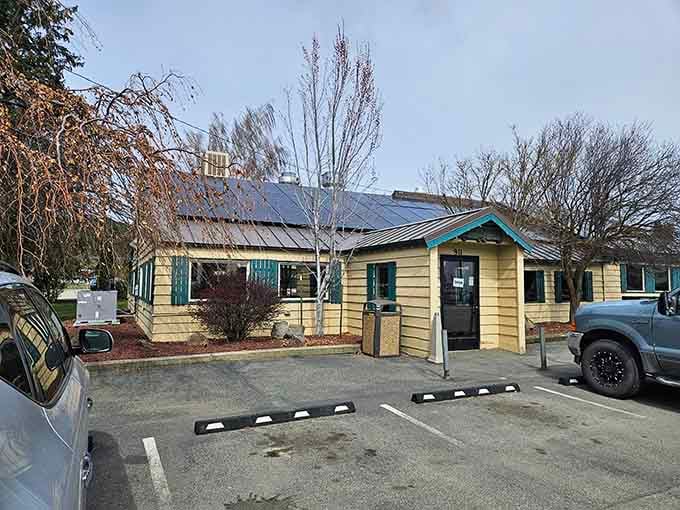 This charming yellow cottage looks like something from a storybook, but the breakfast inside is deliciously real.