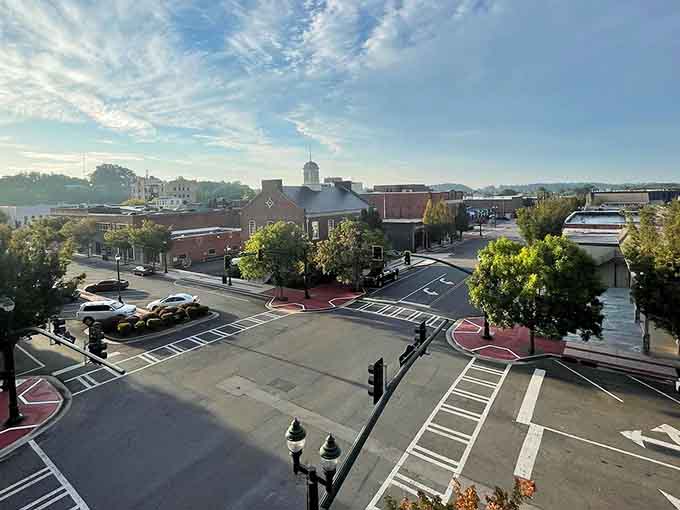 Morning light filters through downtown streets where community matters more than keeping up with the Joneses.