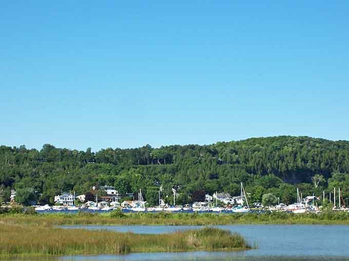 Marshland frames this waterfront village perfectly, where nature provides the best picture frame money can't buy.