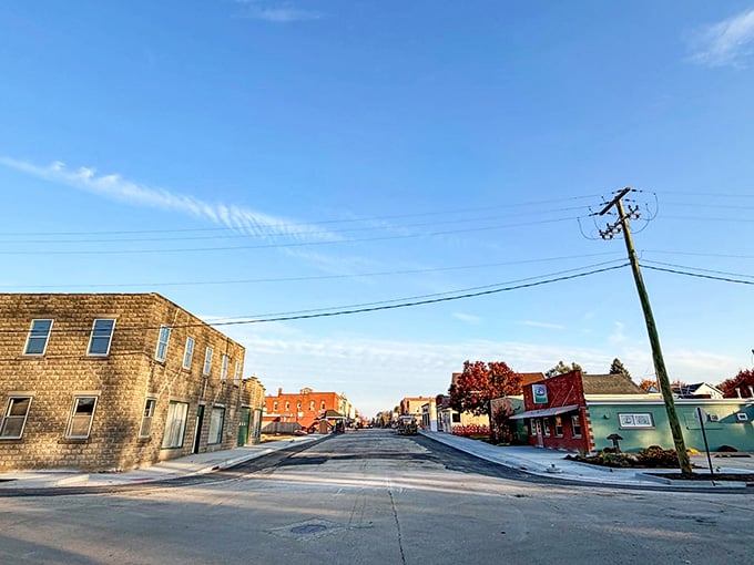 This charming street looks like it’s waiting for something exciting to happen, with wide open spaces and endless possibilities.