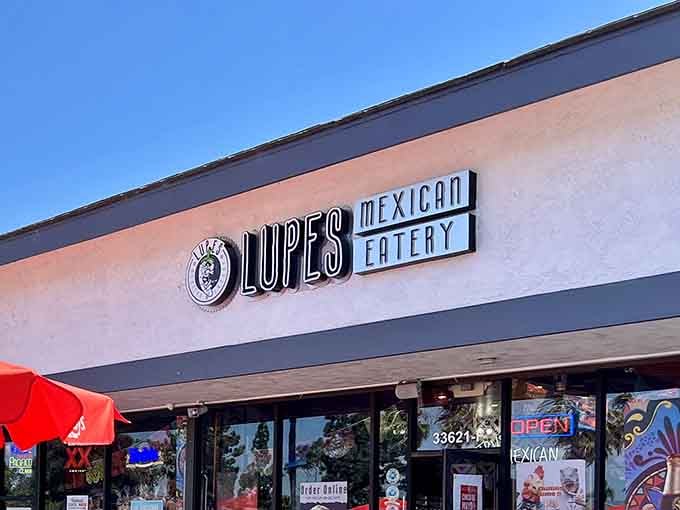 Lupe's sleek sign promises modern Mexican magic. Sometimes the best flavor bombs come in unassuming packages.