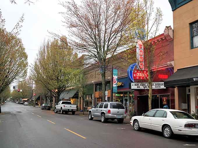 McMinnville's historic Third Street welcomes visitors with its charming storefronts and classic small-town vibe. The perfect backdrop for an afternoon of leisurely exploration.
