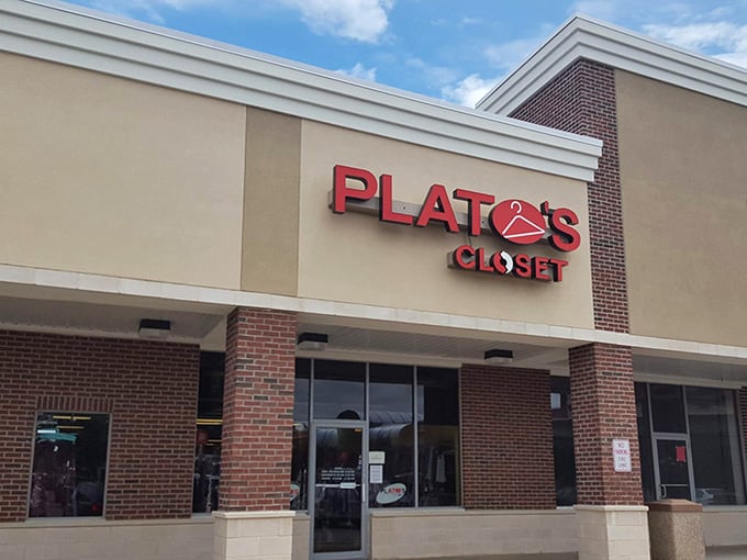 Clean lines and modern design make this thrift destination feel more like upscale shopping than secondhand browsing.