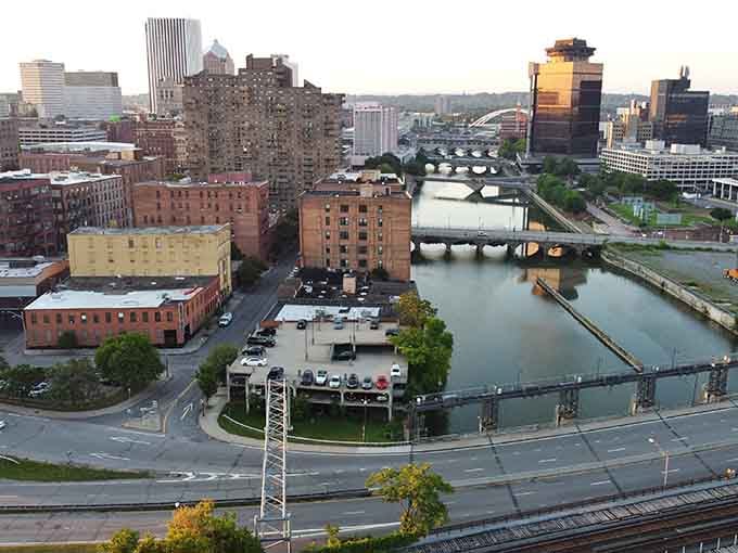 The Genesee River cuts through downtown like a liquid highway, delivering scenic beauty at absolutely no charge.