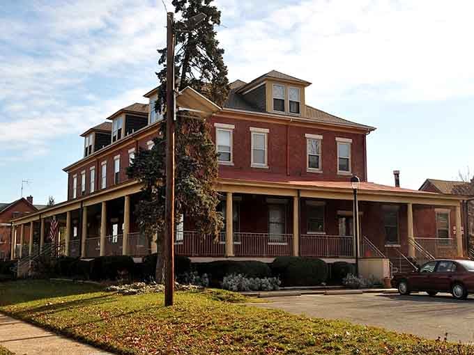 This company town architecture speaks to an era when factories built entire communities, not just products for the world.