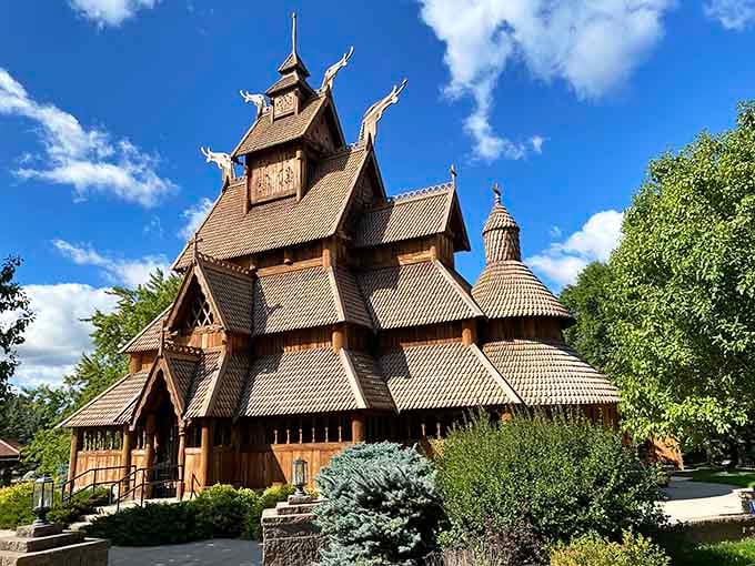 The stunning stave church replica brings a slice of Norway to Minot, no passport required.