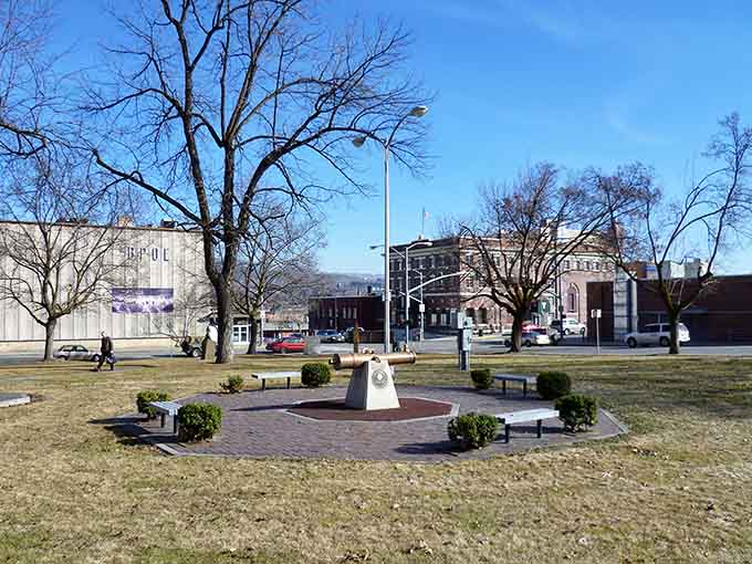 This peaceful town square offers benches and green space where neighbors gather and nobody's checking their phone every thirty seconds.