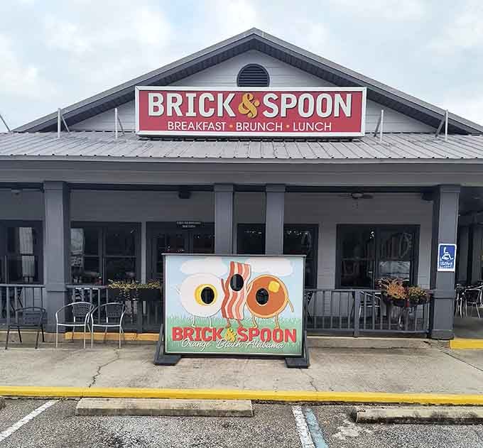 Modern architecture meets classic diner comfort, proving breakfast spots can look good and taste even better.