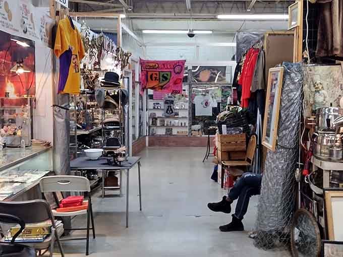 Eclectic collections tower floor-to-ceiling, proving one person's attic cleanout is another's treasure chest jackpot.