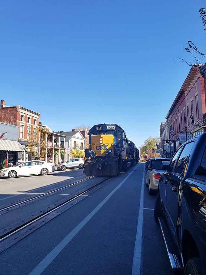 When a freight train becomes the main attraction, you know you've found a town that celebrates its quirks.