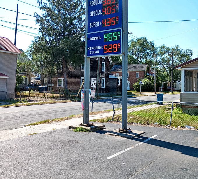 This Laurel gas station might not be glamorous, but it represents the practical side of small-town living.