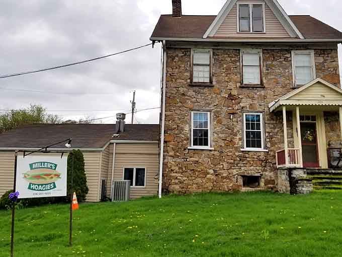 The charming stone house with its sandwich shop addition blends history with hunger in the most delightful way.