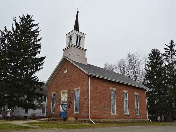 This historic brick church in Olena has witnessed generations of residents enjoying the simple luxury of affordable small-town living.