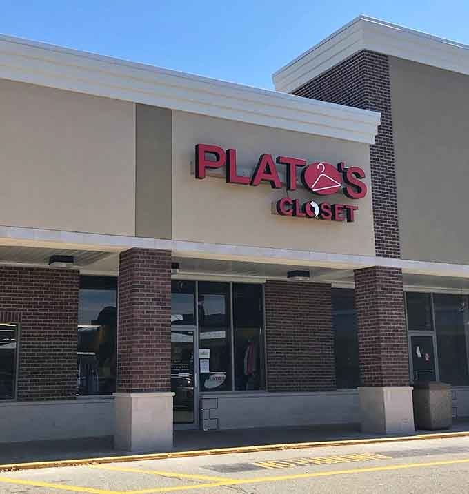 The hanger logo tells you everything: quality clothes await inside at prices that'll make you smile all day.