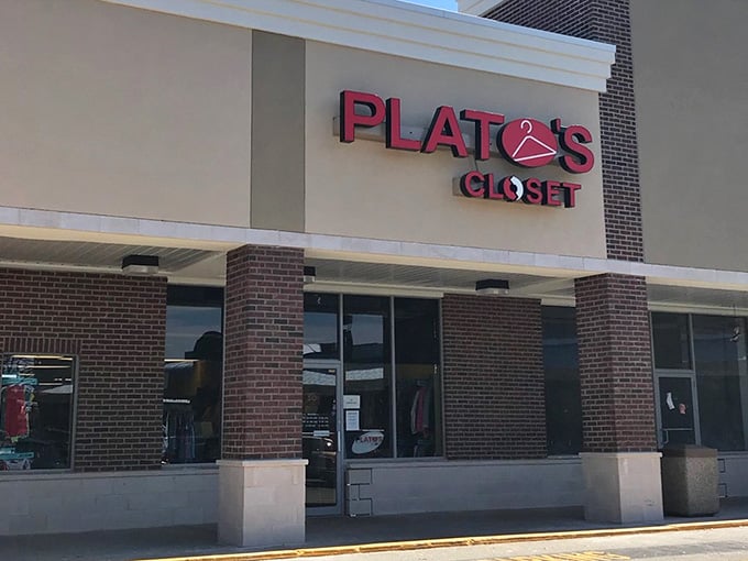 The clean storefront with its signature pink hanger logo welcomes young shoppers seeking style without the sticker shock.