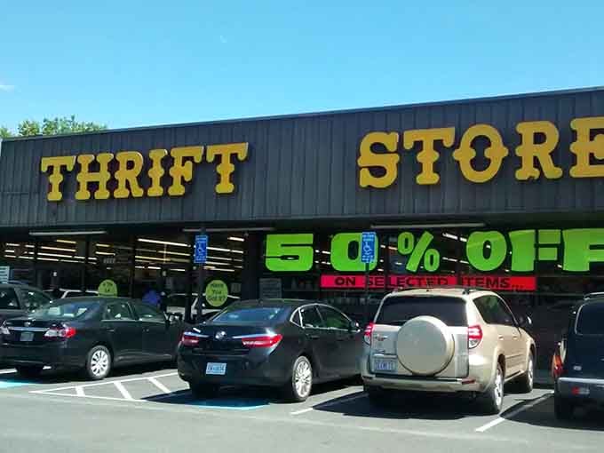 The bright green banner promising fifty percent off makes your heart skip a beat with anticipation.