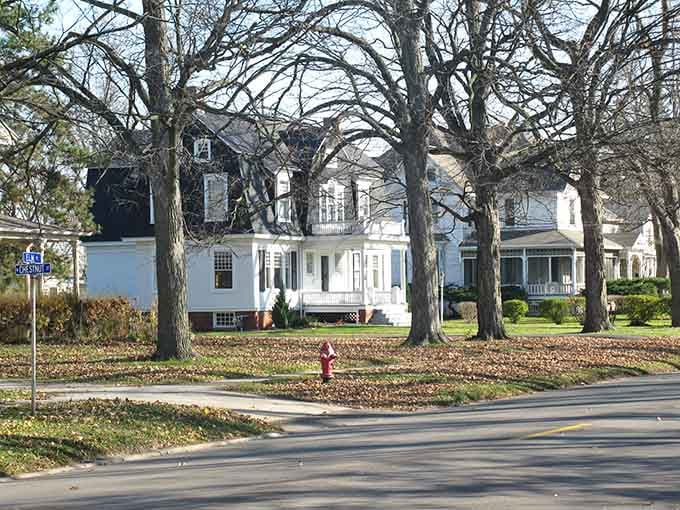 That grand white Victorian mansion sits like a wedding cake among the trees, elegant and timeless in equal measure.