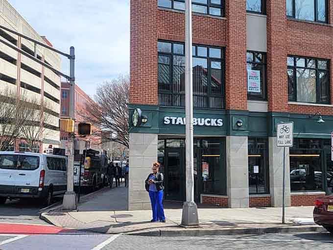 Downtown streets buzz with everyday energy, where coffee shops and corner stores create the rhythm of community life.