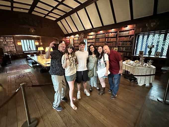That library ceiling alone is worth the visit, making modern home design look positively boring by comparison.