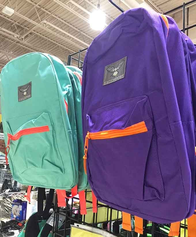 Backpacks in every color of the rainbow stand ready for new adventures&mdash;from kindergarten classrooms to Northwoods hiking trails.