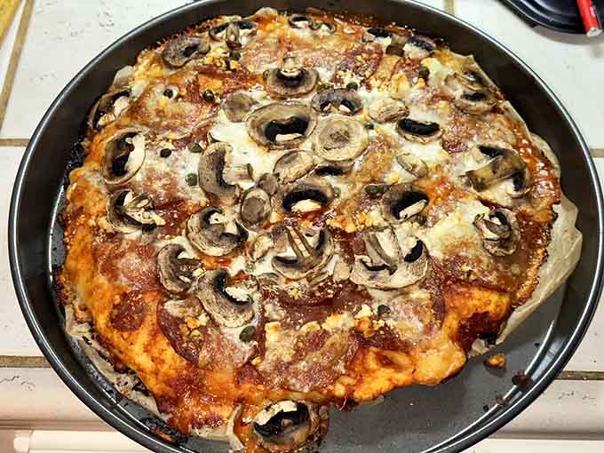 This pizza looks like it wandered over from Naples, got comfortable, and decided Santa Monica wasn't so bad.