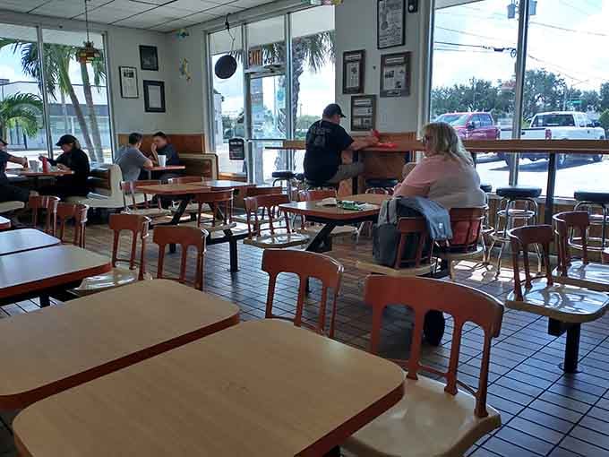 The diverse crowd tells you everything: when everyone from suits to work boots shows up, the food delivers.