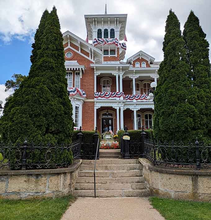 When your front entrance has more architectural details than most people's entire houses, you're doing something magnificently right.