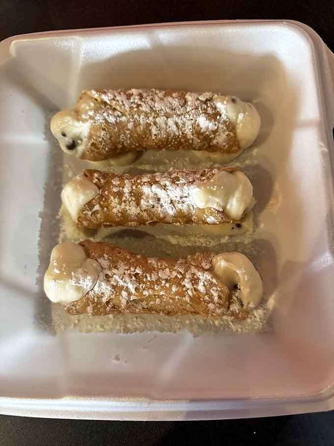 These cannolis are the sweet finale that somehow finds room in your stomach despite all evidence suggesting that's physically impossible.