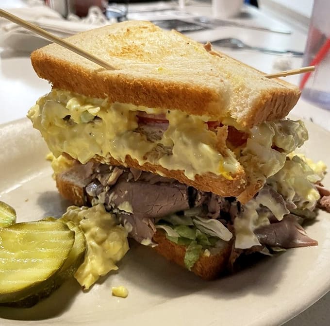 Two types of filling in one sandwich because apparently choosing just one flavor is for quitters.