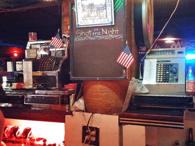 Vintage registers and Americana decor line the walls, each piece holding decades of stories and possibly more.