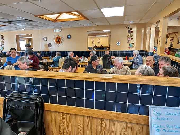 A full house of happy diners means you've found the right spot, and these folks clearly know something good.