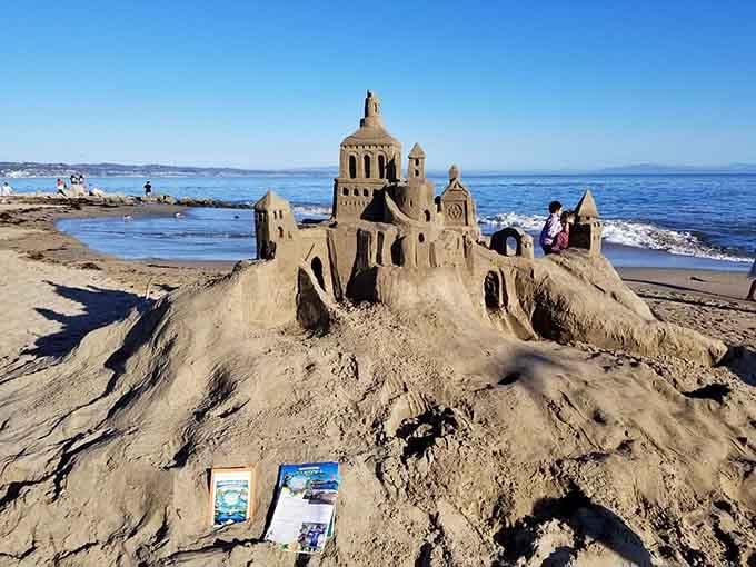 Architectural artistry meets sand sculpting skills in this elaborate castle that puts your childhood bucket creations to shame.