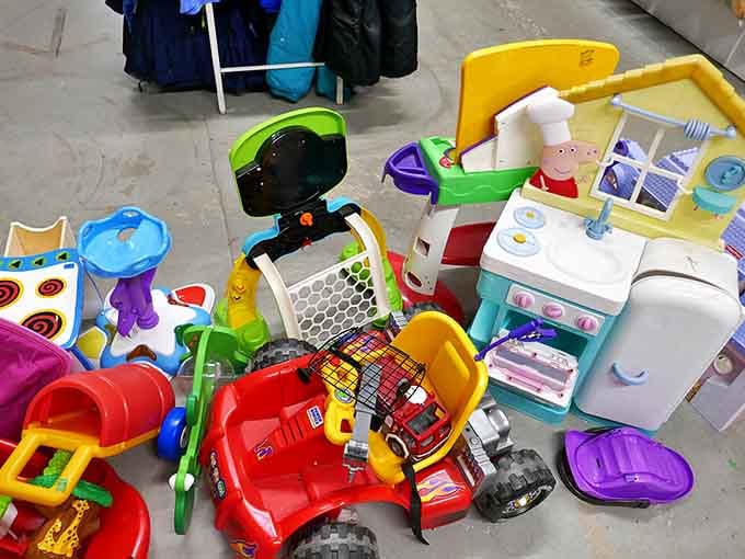 Childhood joy in plastic form! These toys await second chances with new families&mdash;each one practically screaming, "Take me home and make memories!"