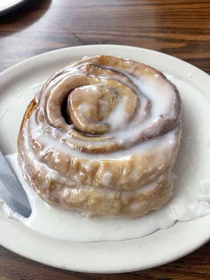 This cinnamon roll isn't playing games &ndash; it's what happens when butter, sugar, and dough fulfill their highest purpose.